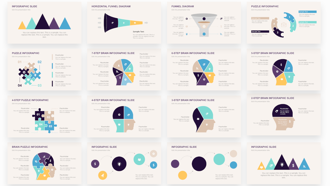 Pastel Theme Infographics Slide Bundle for Presentations & Google Slides