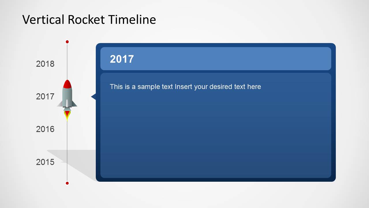 Vertical Rocket Timeline Template for PowerPoint - SlideModel