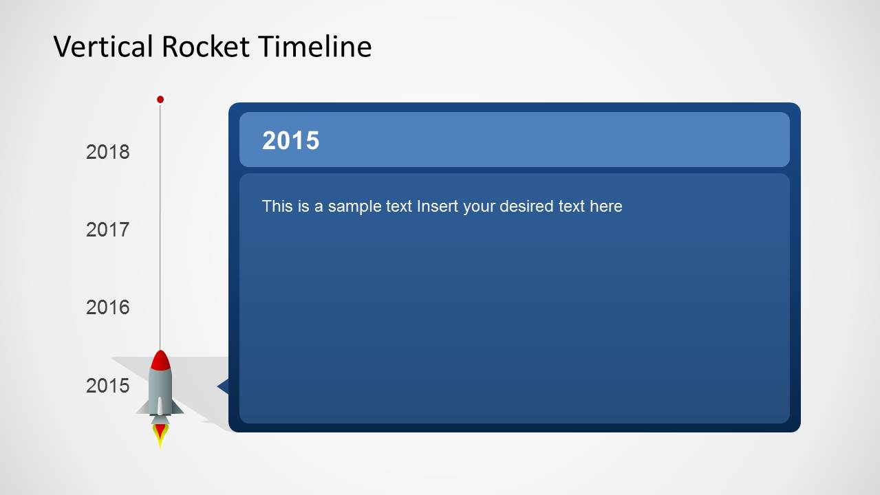 Vertical Rocket Timeline Template for PowerPoint - SlideModel